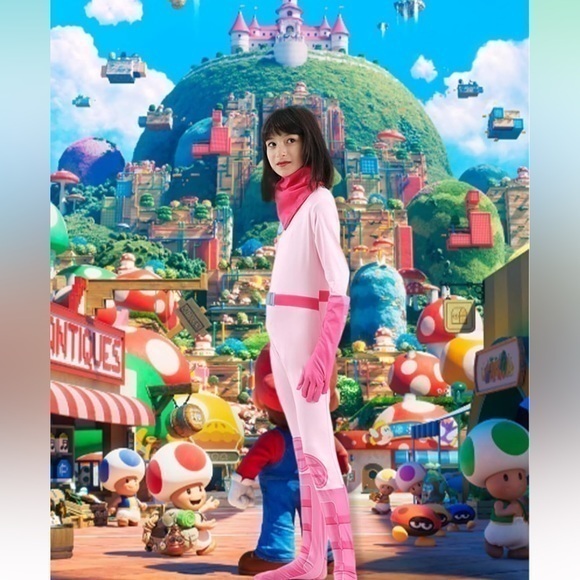 Costumes | New Mario Princess Peach Super Mario Brothers Girls Princess ...